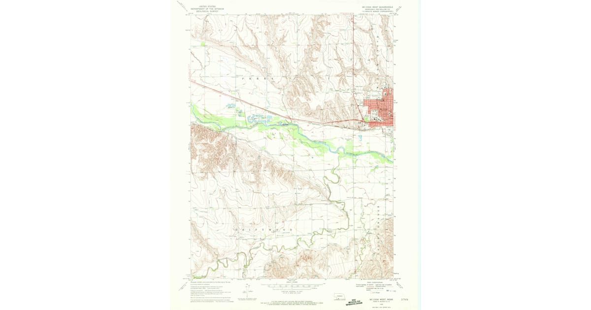 1970 Map of McCook West, Red Willow County, NE — High-Res | Pastmaps