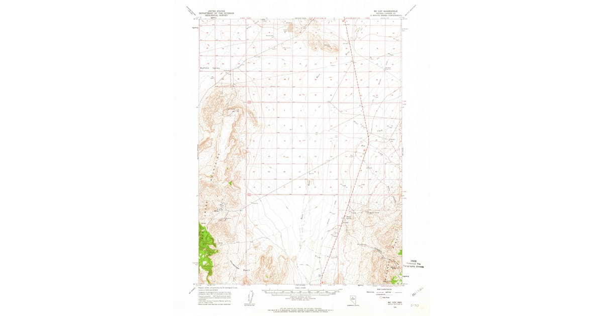1961 Map of McCoy, Lander County, NV — High-Res | Pastmaps