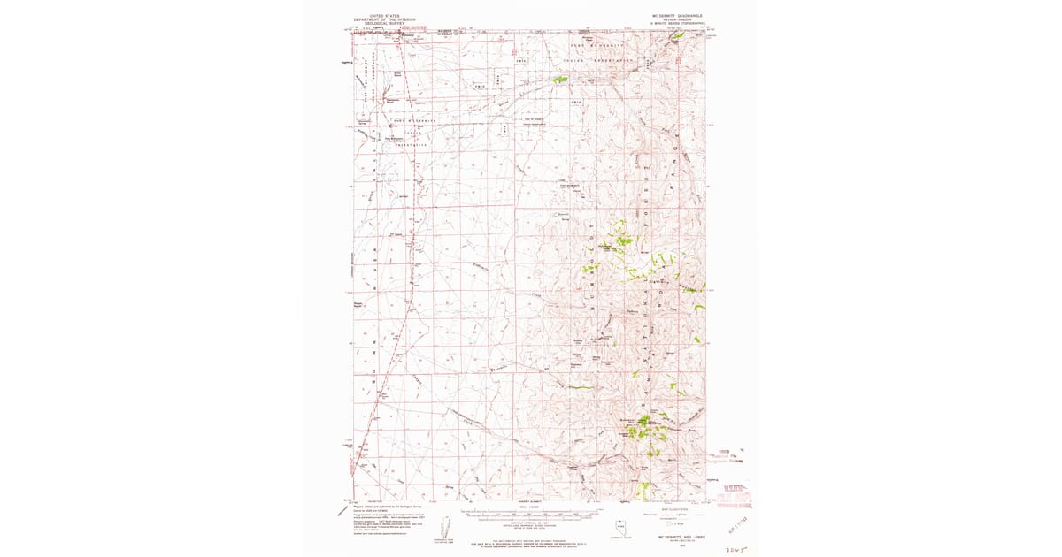 1959 Map of McDermitt, NV — High-Res | Pastmaps