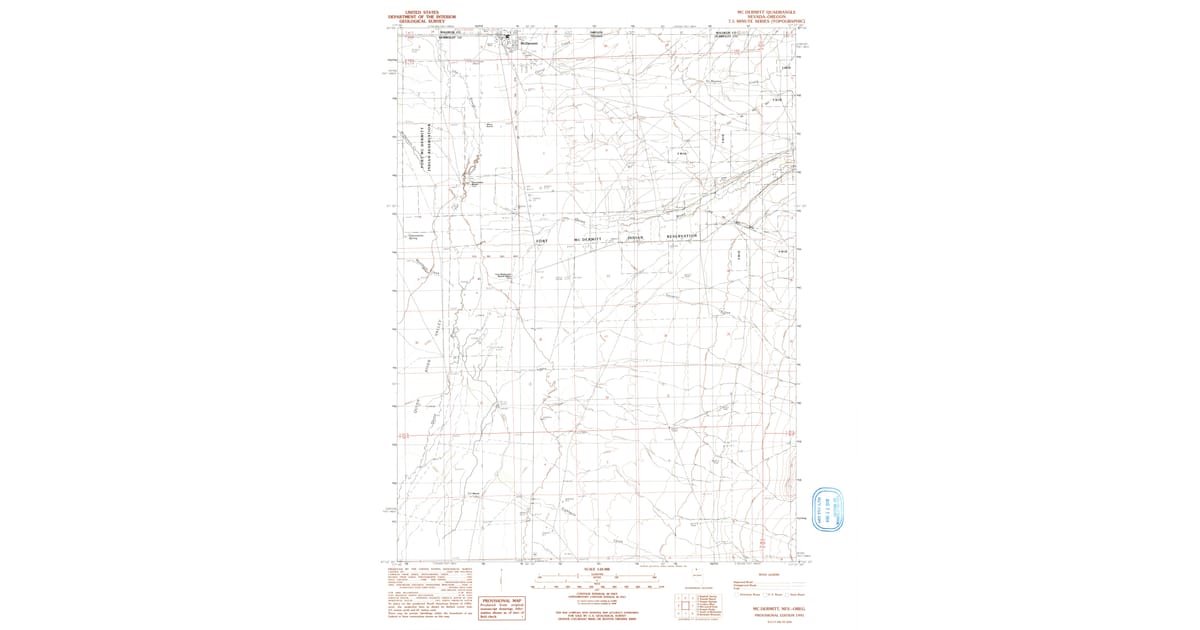 1991 Map of McDermitt, NV — High-Res | Pastmaps
