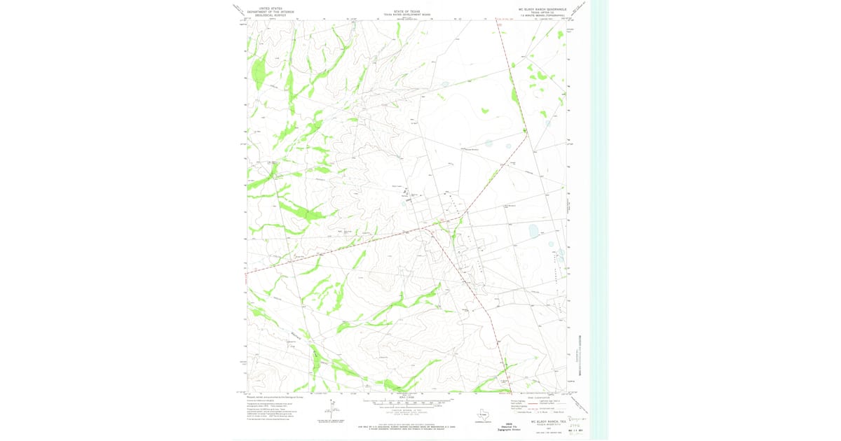 1971 Map of McElroy Ranch, Upton County, TX — High-Res | Pastmaps