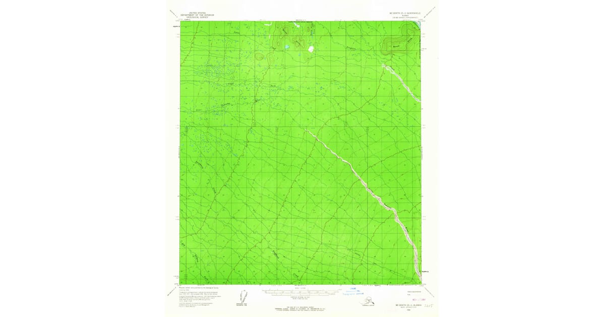 1958 Map of McGrath D-1, Yukon-Koyukuk Borough, AK — High-Res | Pastmaps
