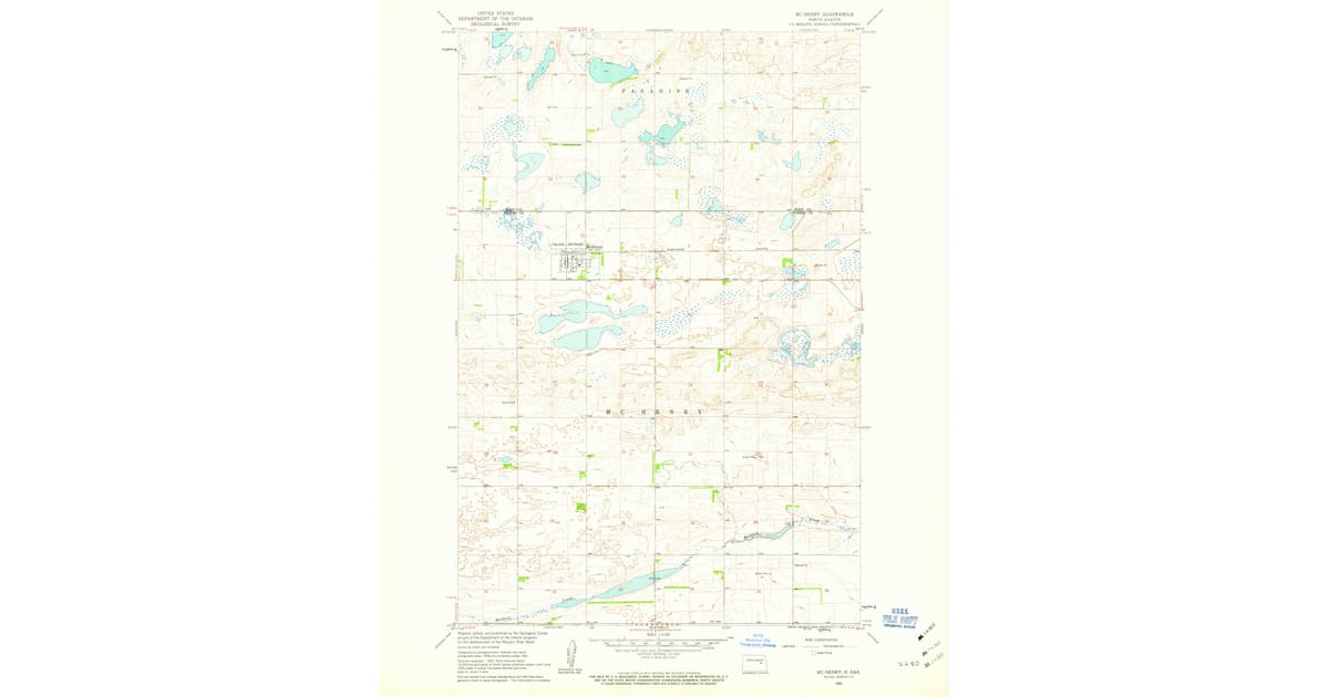 1961 Map of McHenry, ND — High-Res | Pastmaps