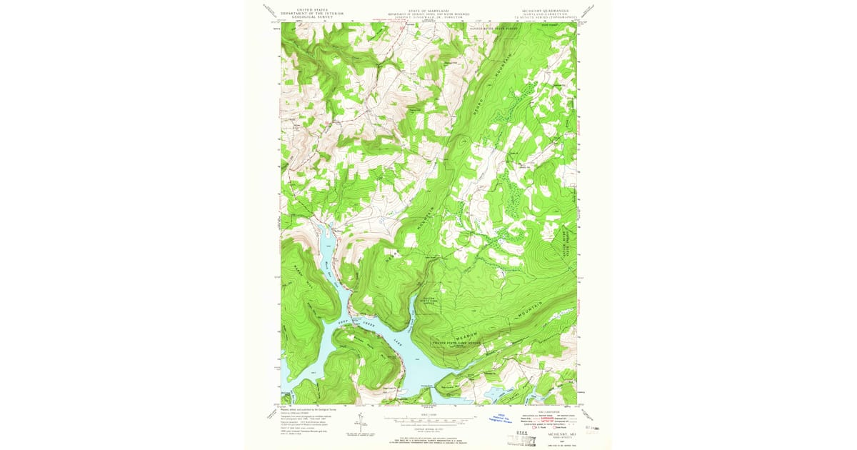 1947 Map of McHenry, Garrett County, MD — High-Res | Pastmaps