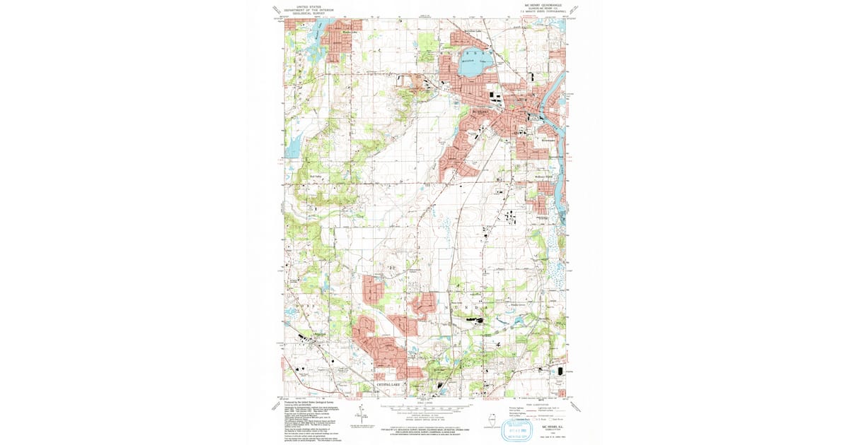 1992 Map of McHenry, IL — High-Res | Pastmaps