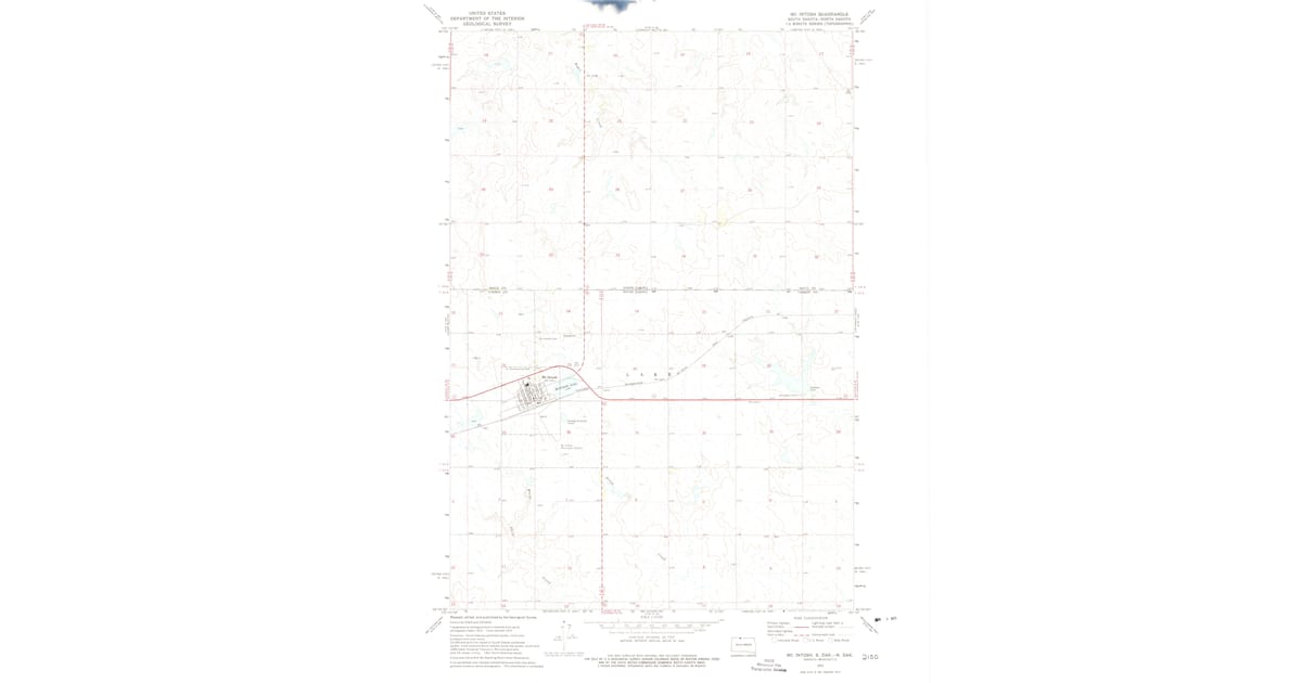 1972 Map of McIntosh, SD — High-Res | Pastmaps