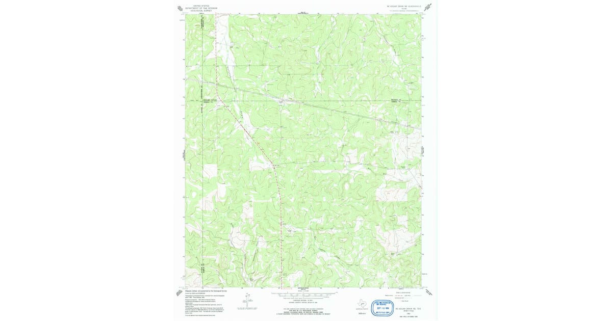 1963 Map of McKegan Draw NE, Kimble County, TX — High-Res, 1991 Print ...