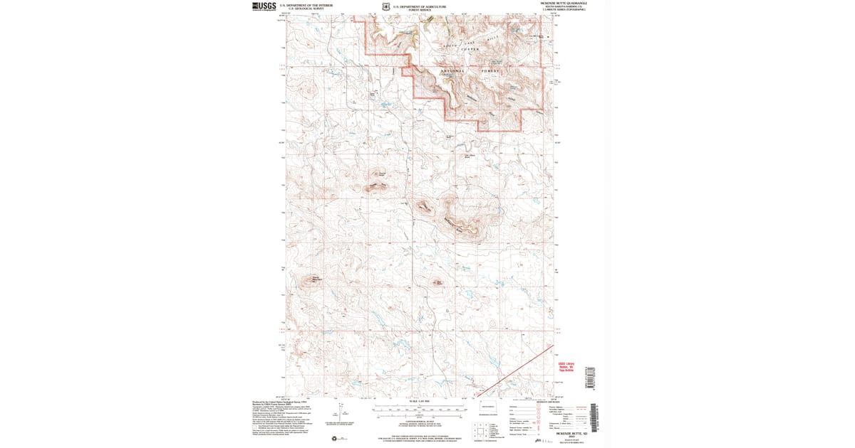 2005 Map of McKenzie Butte, Harding County, SD — High-Res | Pastmaps
