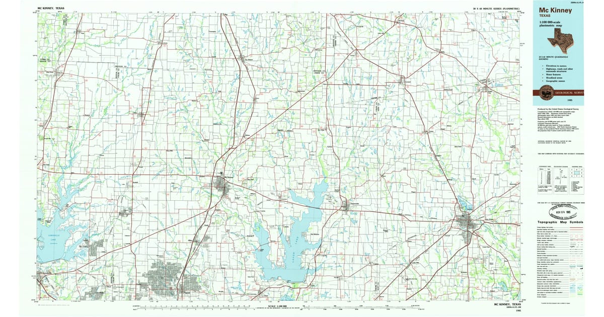 1980s Maps of Blue Ridge, TX | Pastmaps