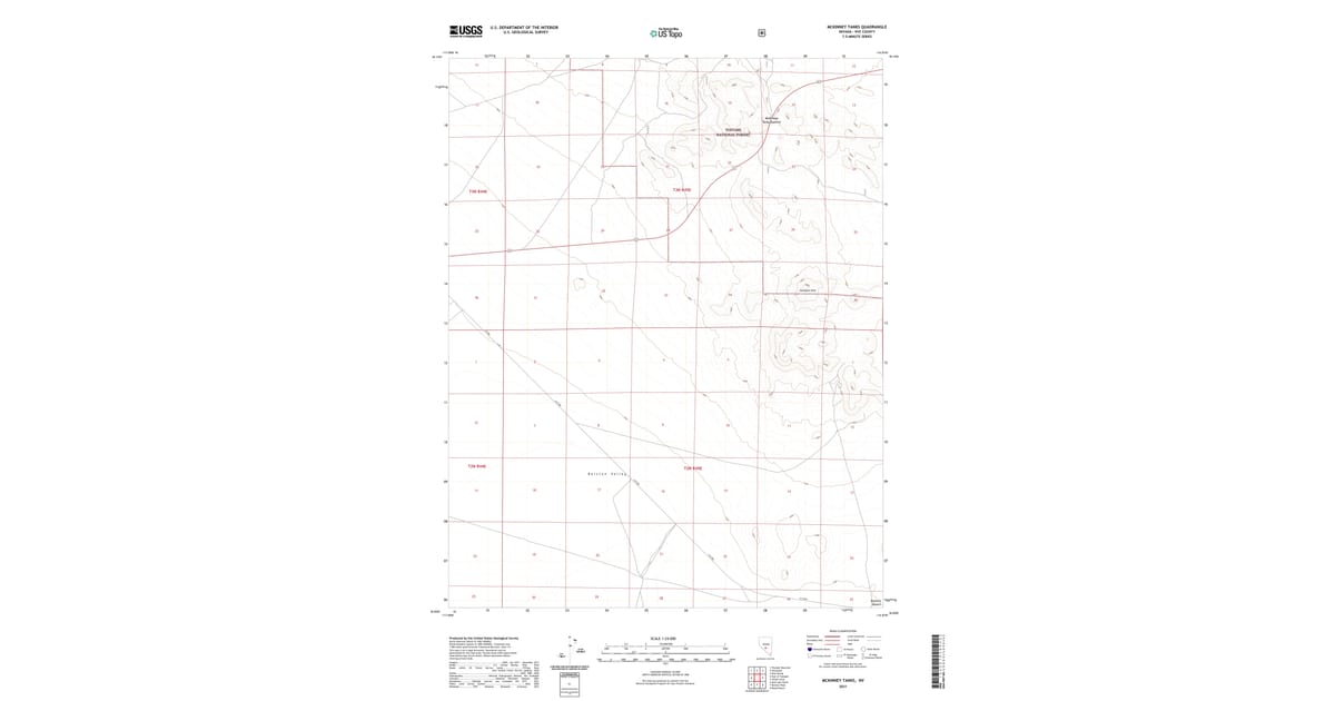 2021 Map of McKinney Tanks, Nye County, NV — High-Res | Pastmaps