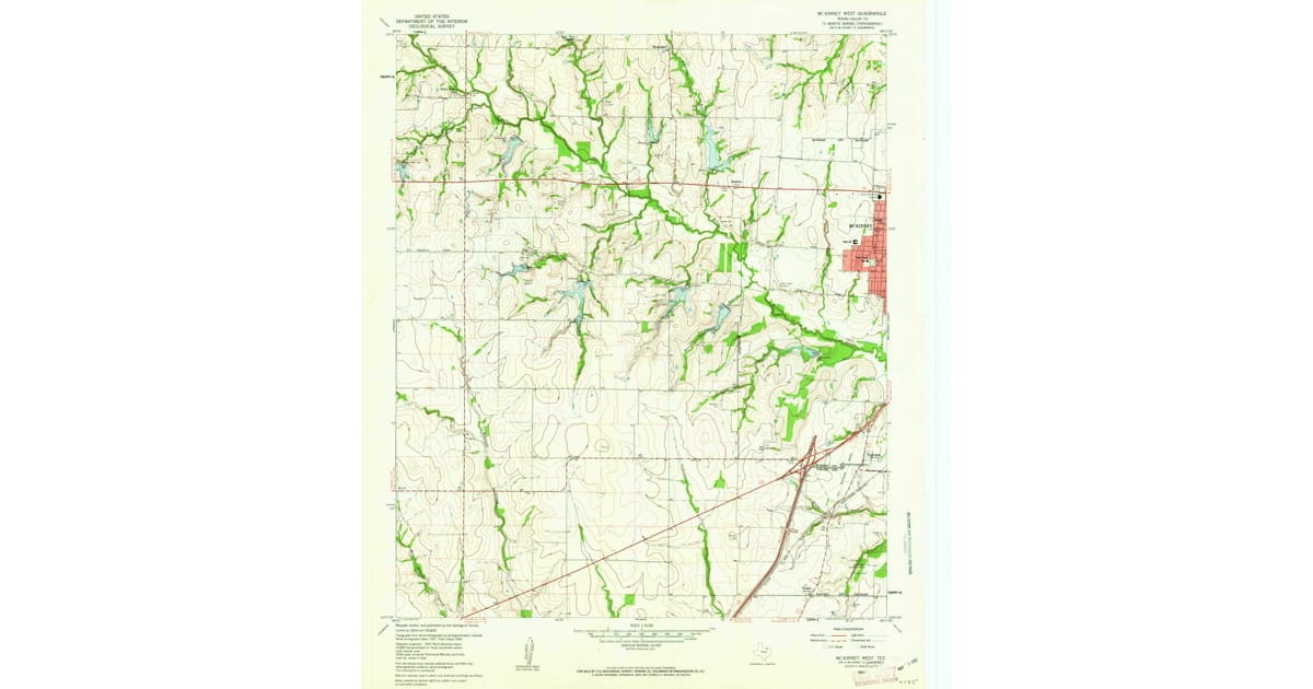 1960 Map of McKinney West, Collin County, TX — High-Res | Pastmaps