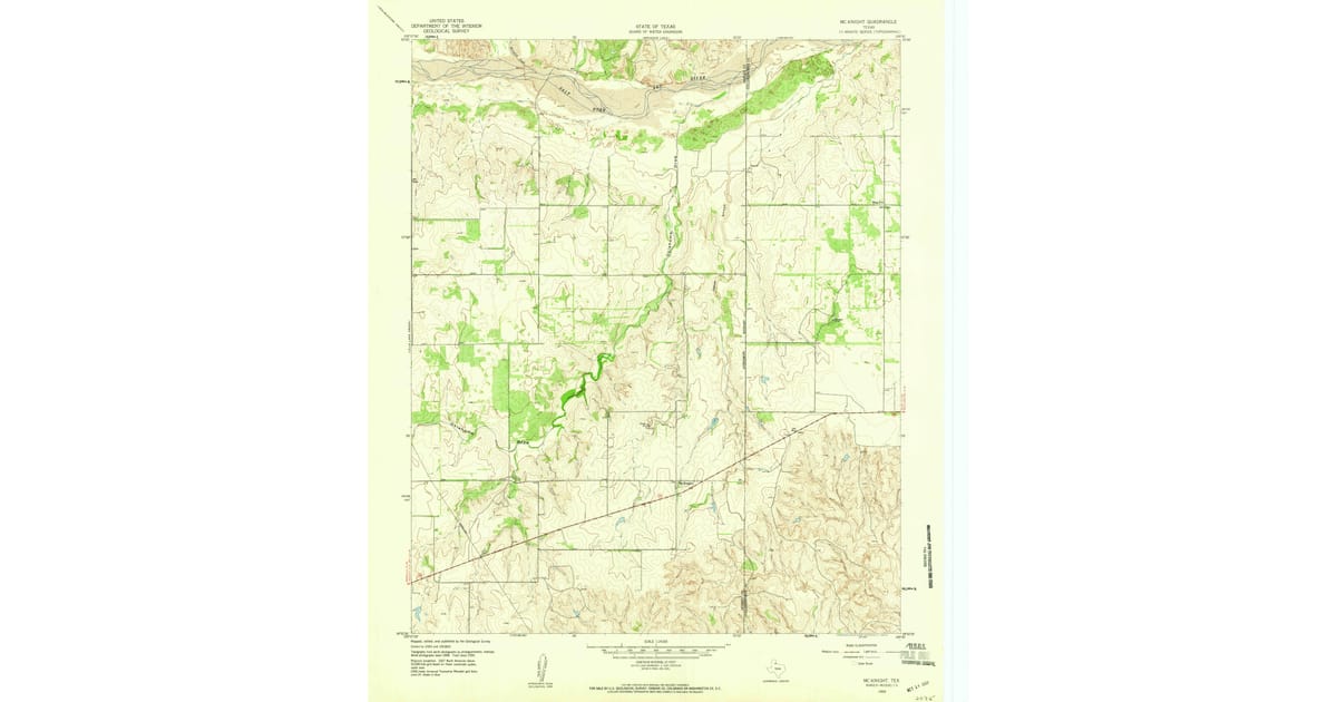 1959 Map of McKnight, Donley County, TX — High-Res | Pastmaps