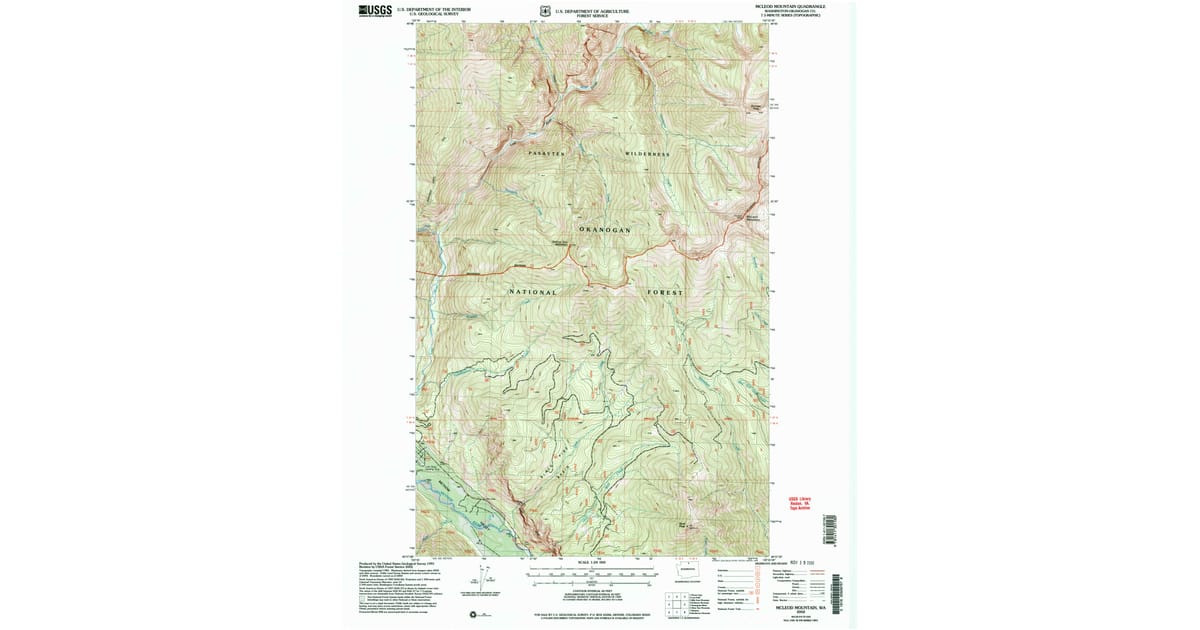 2002 Map of McLeod Mountain, Okanogan County, WA — High-Res | Pastmaps
