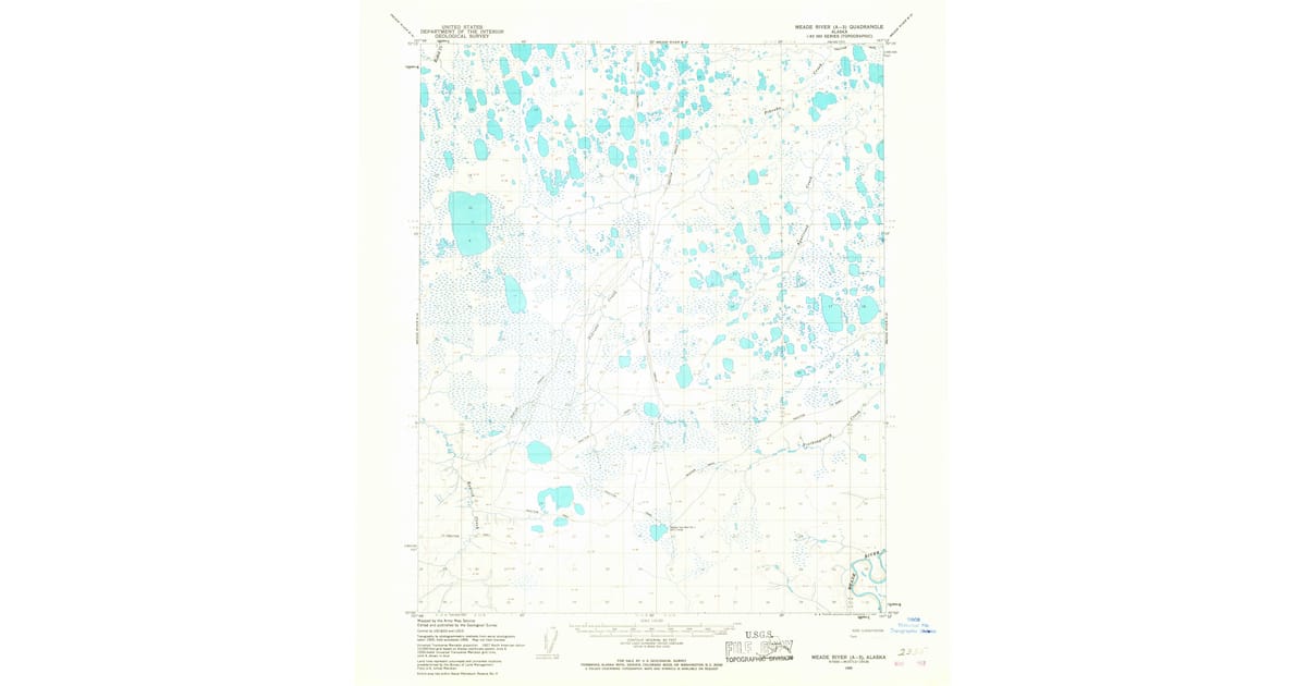 1955 Map of Meade River A-3, North Slope Borough, AK — High-Res | Pastmaps