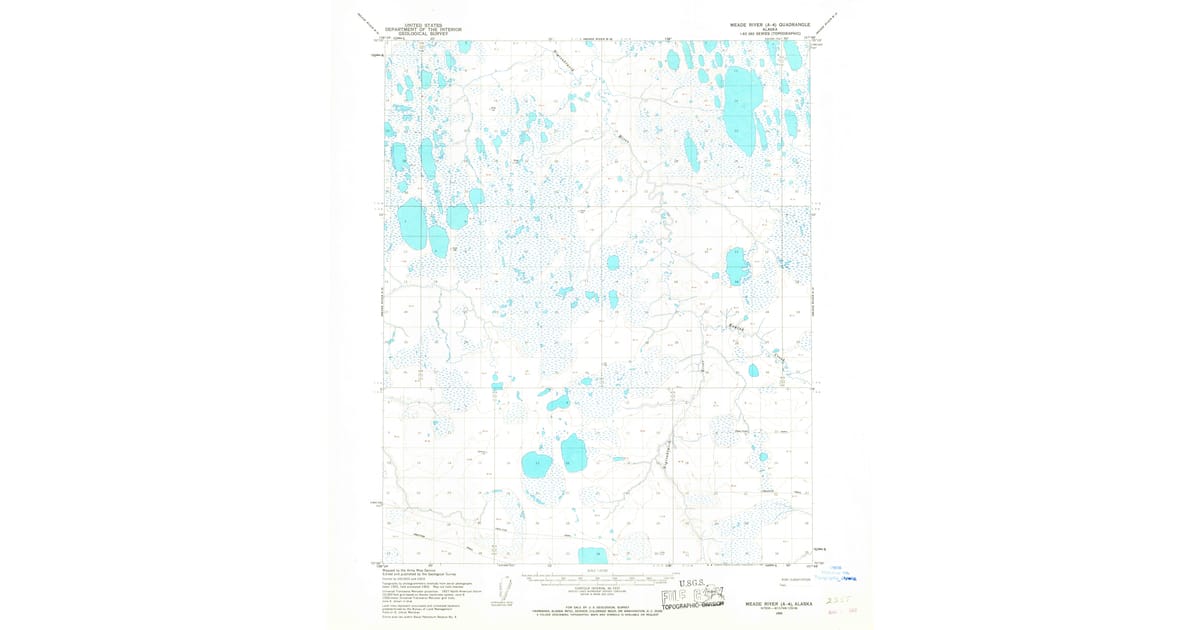 1955 Map of Meade River A-4, North Slope Borough, AK — High-Res | Pastmaps