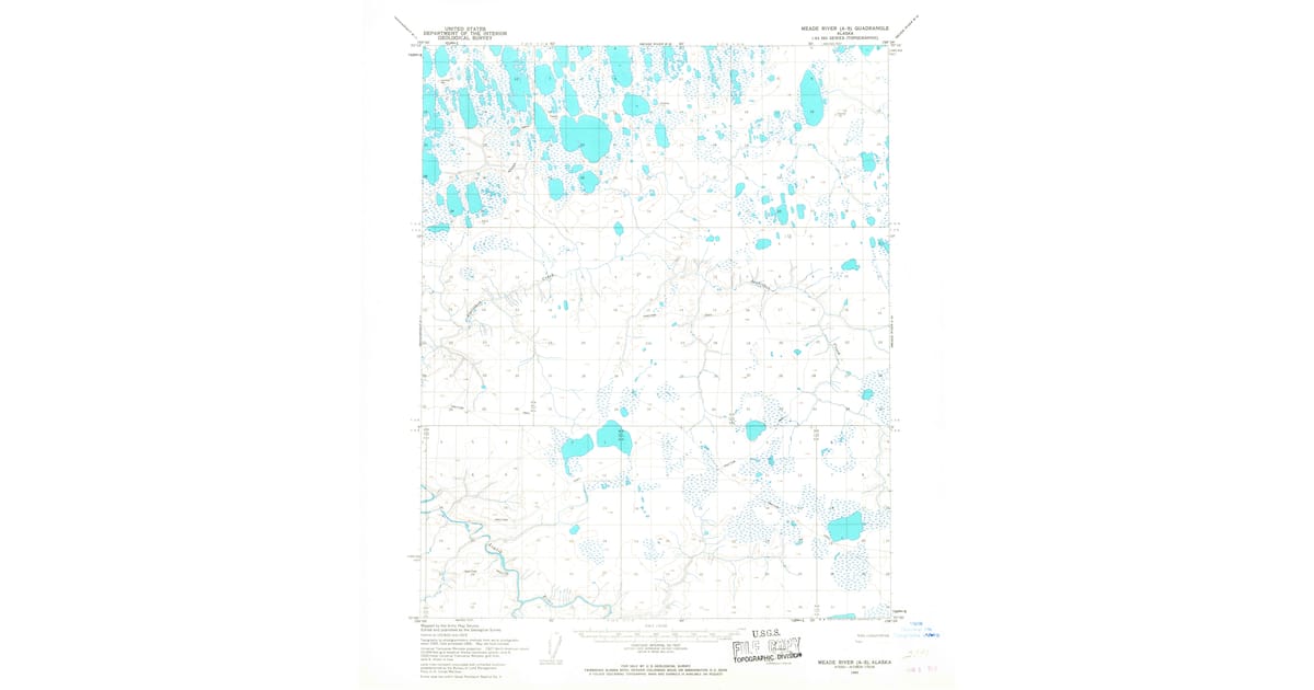 1955 Map of Meade River A-5, North Slope Borough, AK — High-Res | Pastmaps