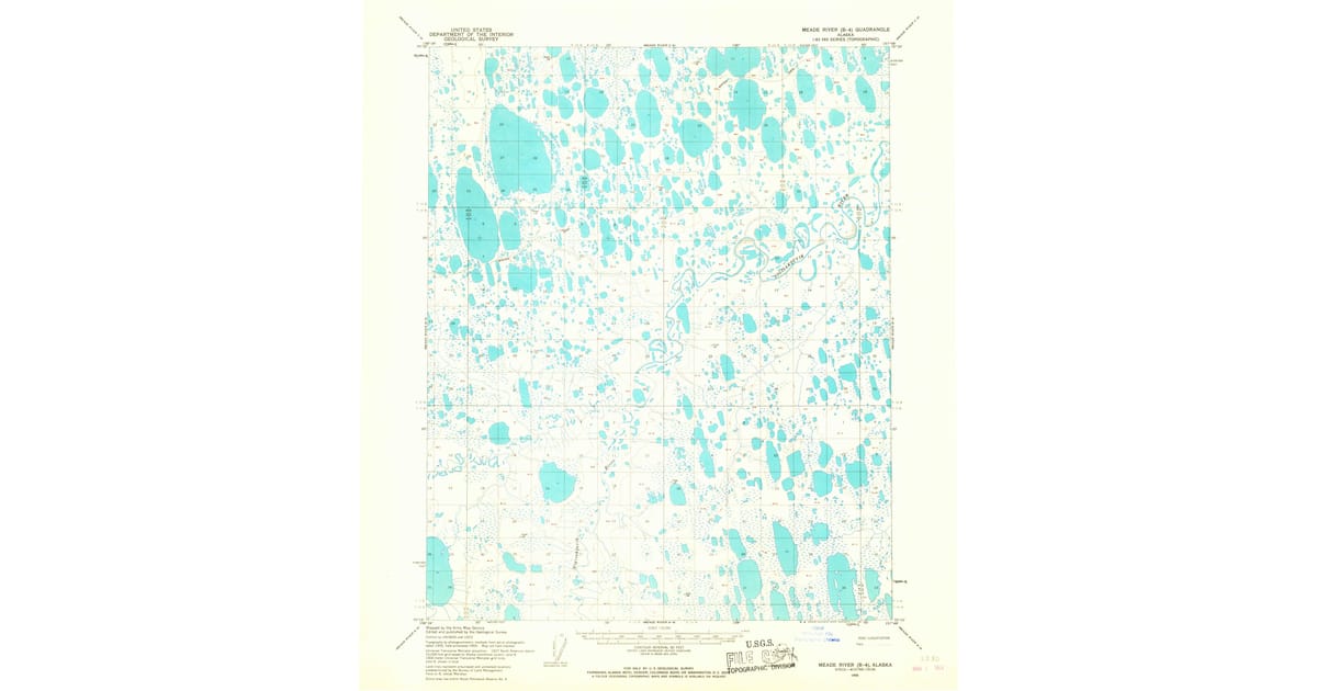 1955 Map of Meade River B-4, North Slope Borough, AK — High-Res | Pastmaps