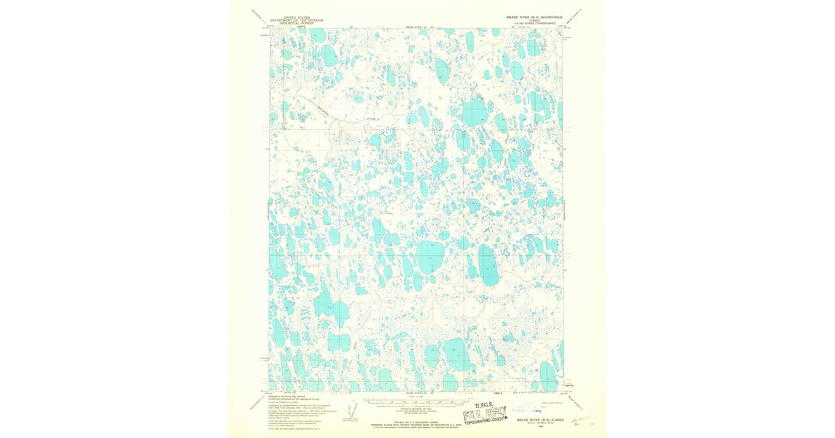 1955 Map of Meade River B-5, North Slope Borough, AK — High-Res | Pastmaps
