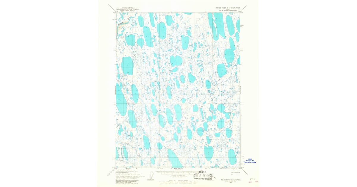 1955 Map of Meade River C-1, North Slope Borough, AK — High-Res | Pastmaps