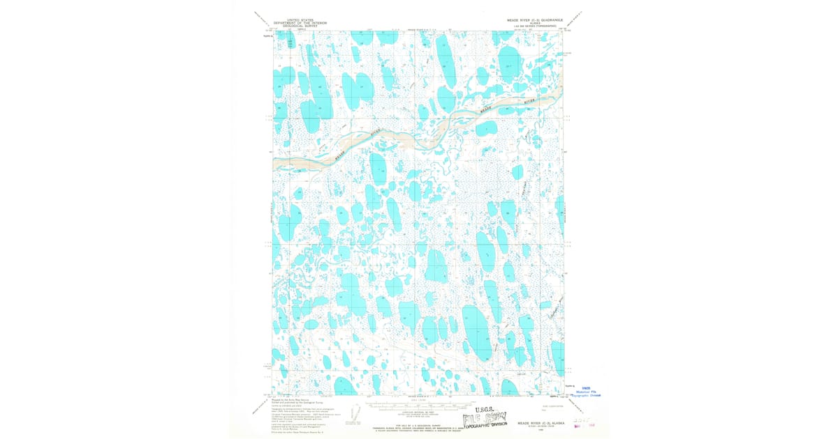 1955 Map of Meade River C-2, North Slope Borough, AK — High-Res | Pastmaps