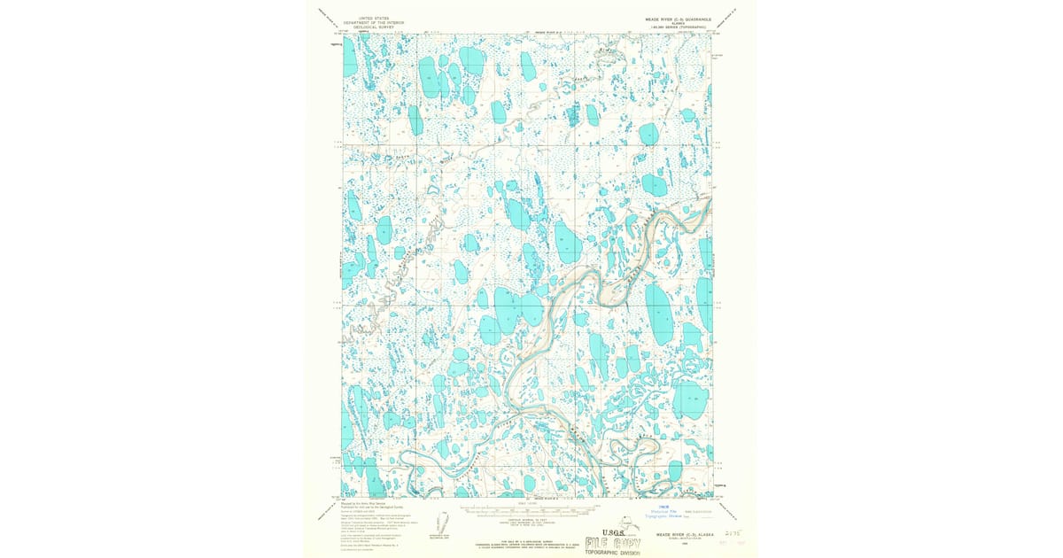 1955 Map of Meade River C-3, North Slope Borough, AK — High-Res | Pastmaps