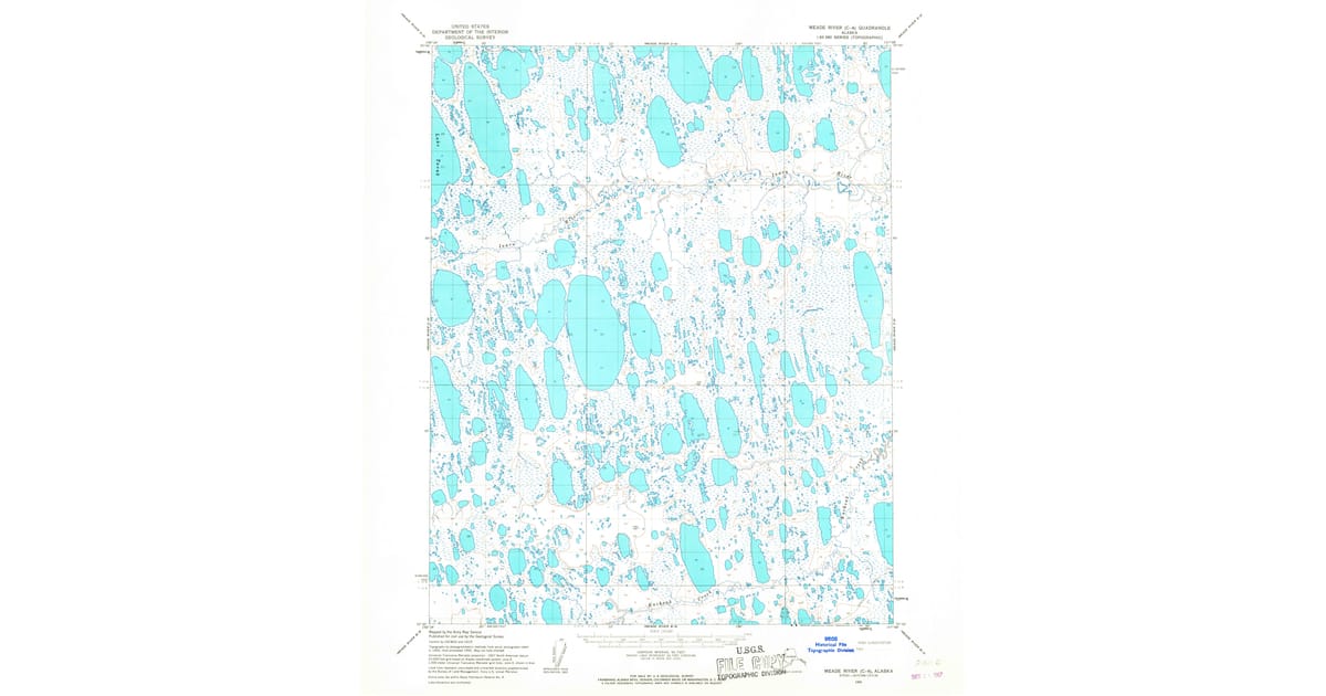1955 Map of Meade River C-4, North Slope Borough, AK — High-Res | Pastmaps