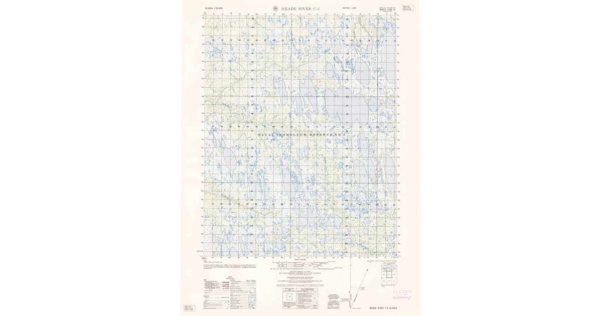 1962 Map of Meade River C-5, North Slope Borough, AK — High-Res | Pastmaps