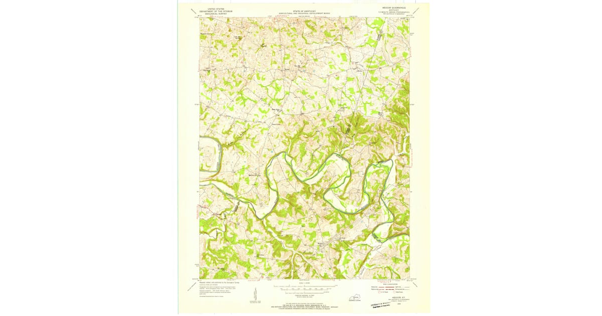 1954 Map of Meador, Warren County, KY — High-Res | Pastmaps