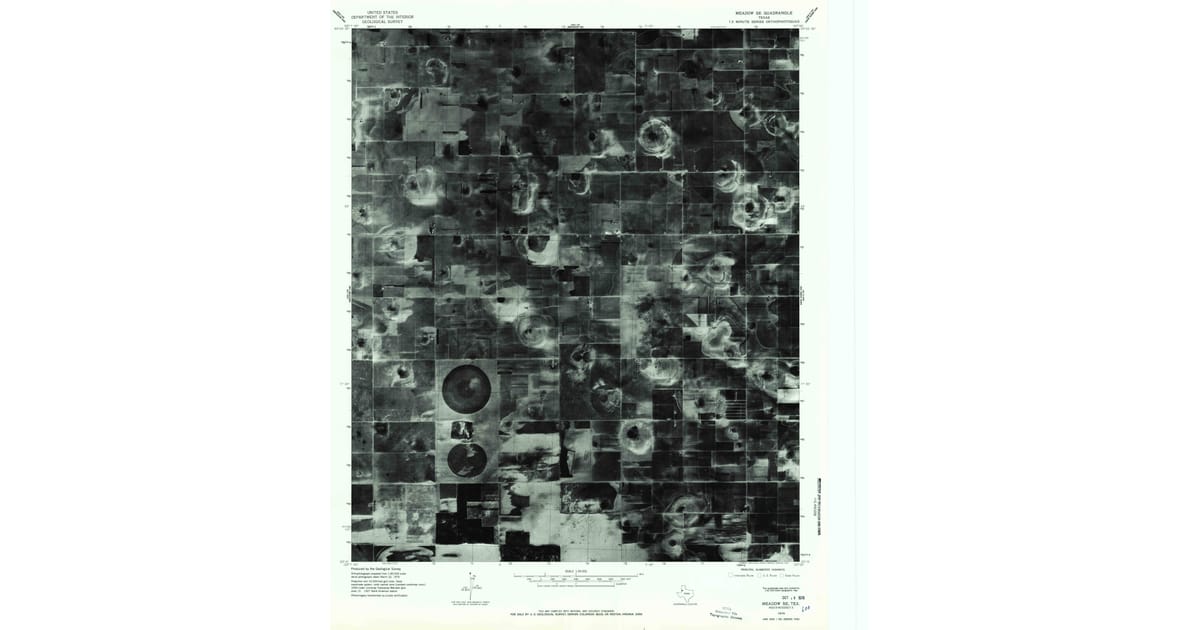 1976 Map of Meadow SE, Lynn County, TX — High-Res | Pastmaps