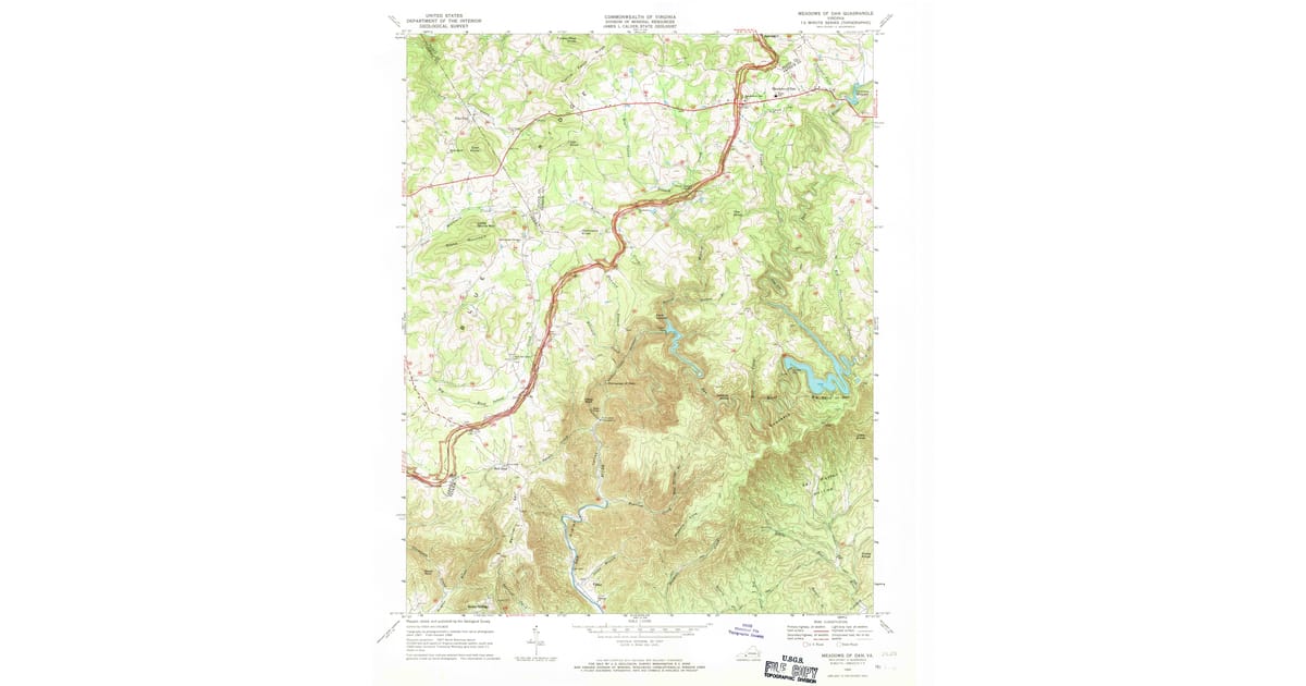 1968 Map of Meadows of Dan, VA — High-Res | Pastmaps