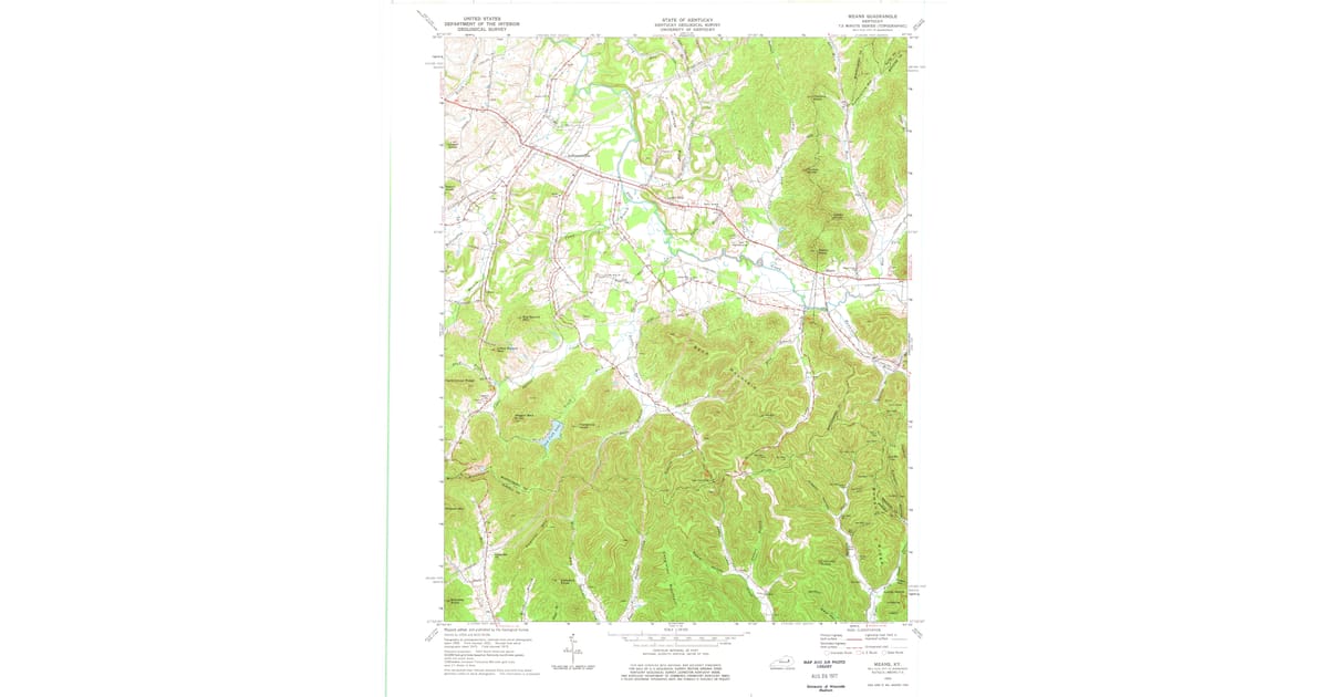 1970s Maps of Menifee County, KY | Pastmaps