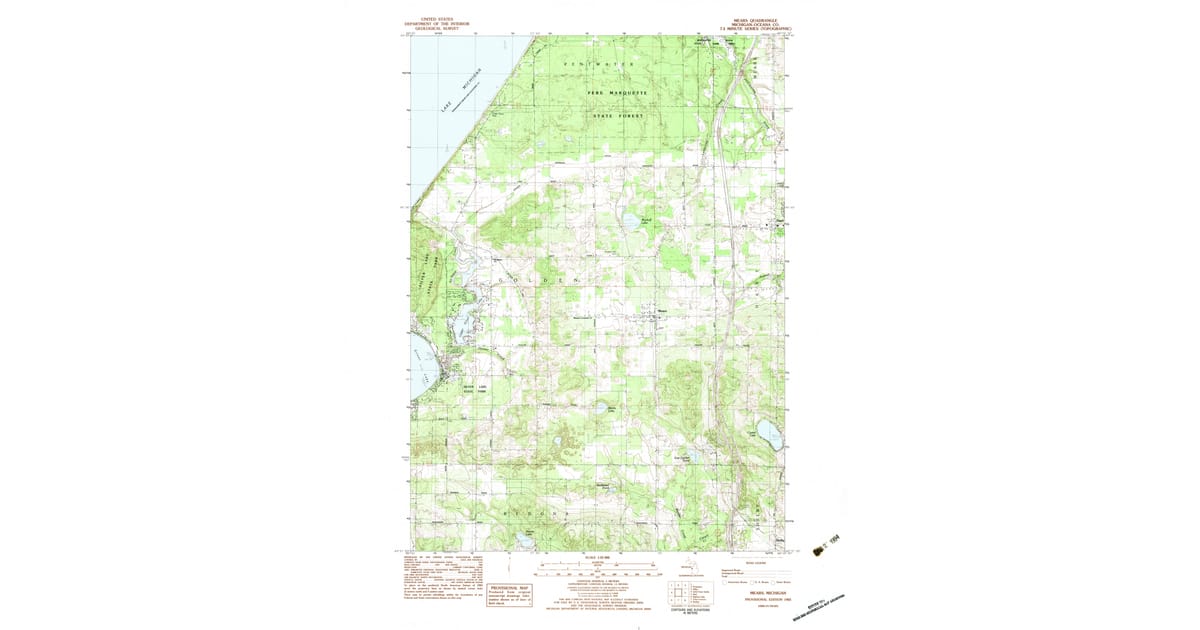 1983 Map of Mears, MI — High-Res | Pastmaps