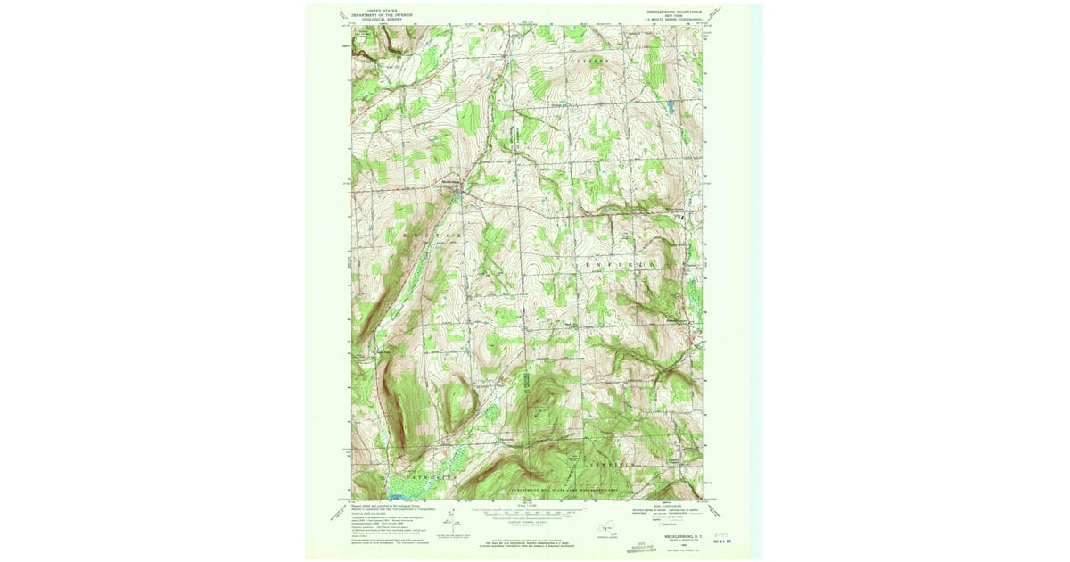1969 Map of Mecklenburg, Tompkins County, NY — High-Res | Pastmaps