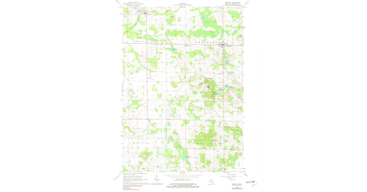 1979 Map of Mecosta, MI — High-Res | Pastmaps