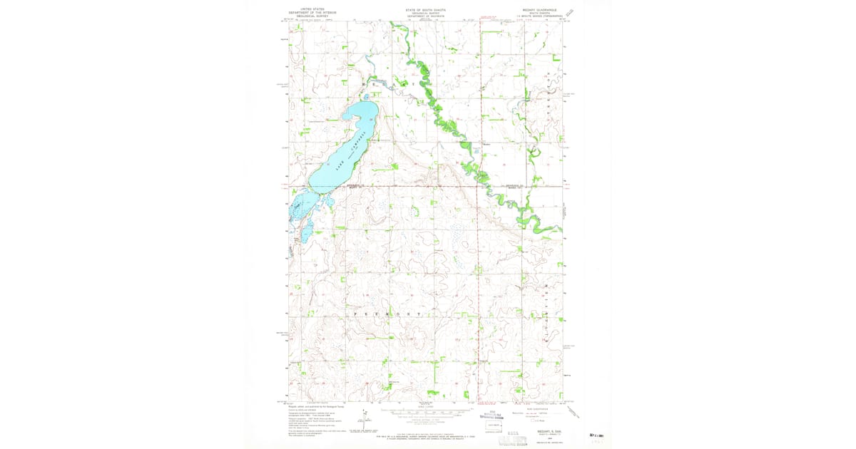 1964 Map of Medary, Moody County, SD — High-Res | Pastmaps