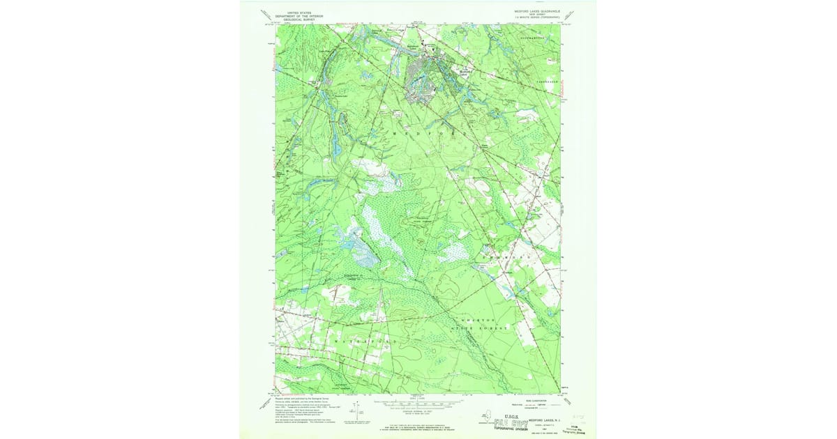 1967 Map of Medford Lakes, NJ — High-Res | Pastmaps
