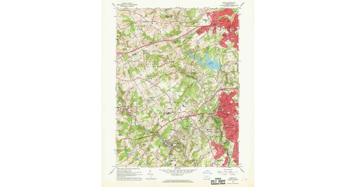 1966 Map of Media, PA — High-Res | Pastmaps