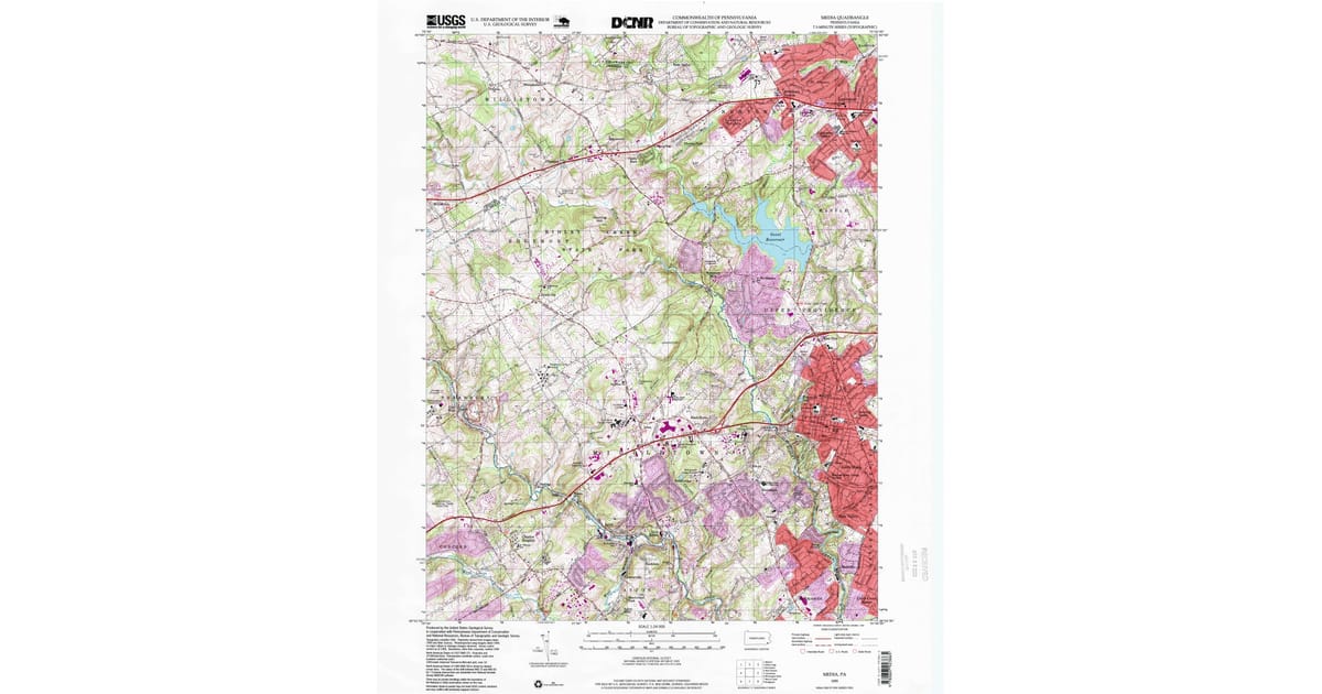 1995 Map of Media, PA — High-Res | Pastmaps
