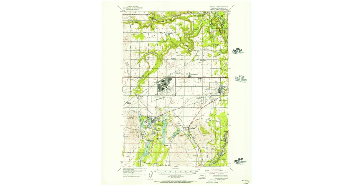 1950s Maps of Cheney, WA | Pastmaps
