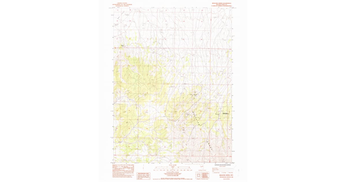 1984 Map of Medicine Spring, Elko County, NV — High-Res | Pastmaps
