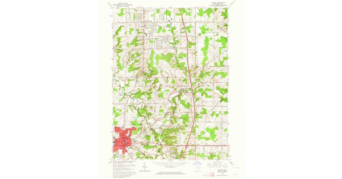 1963 Map of Medina, OH — High-Res | Pastmaps