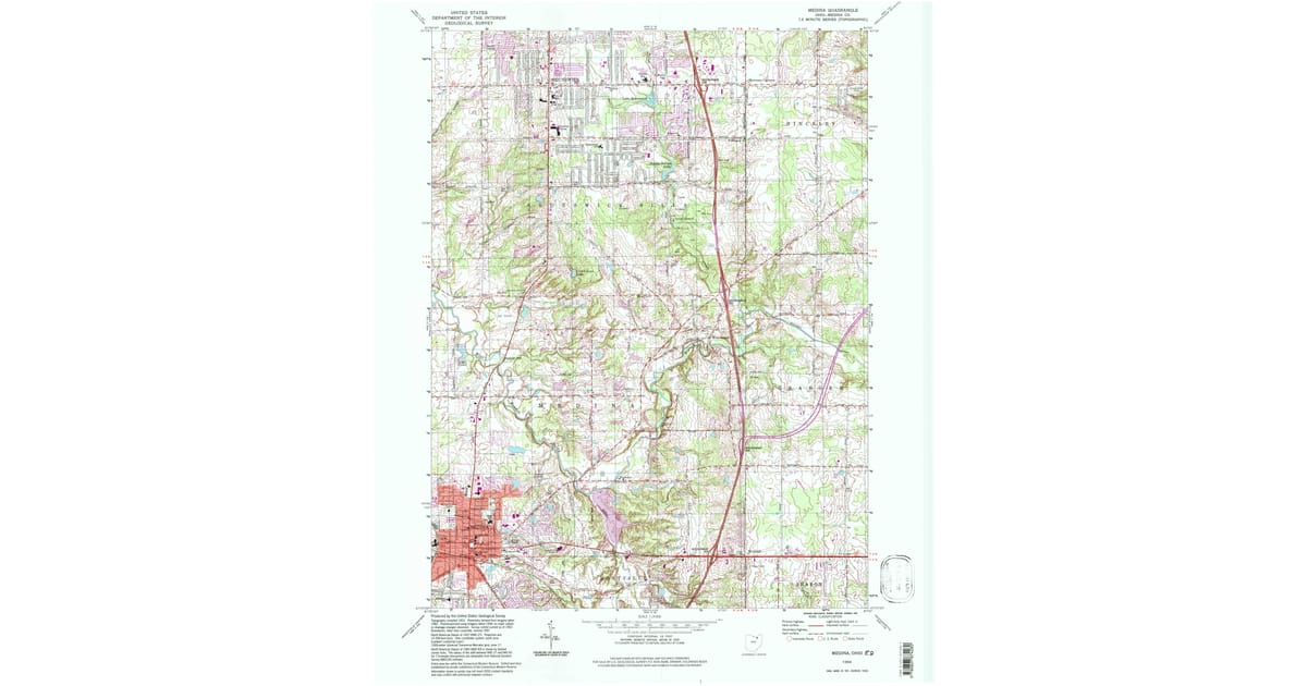 1994 Map of Medina, OH — High-Res | Pastmaps