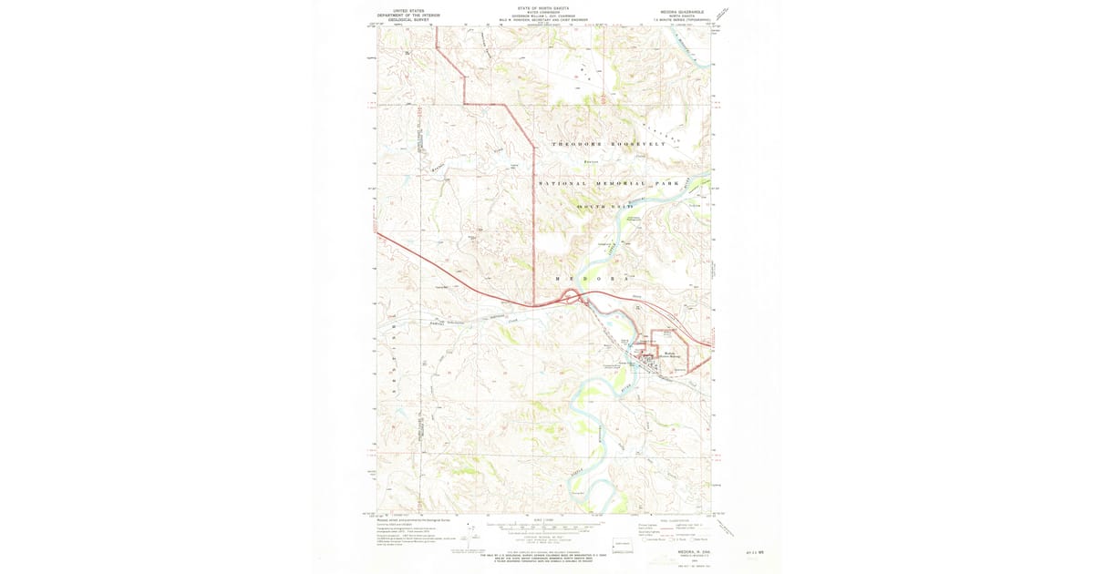 1970 Map of Medora, ND — High-Res | Pastmaps