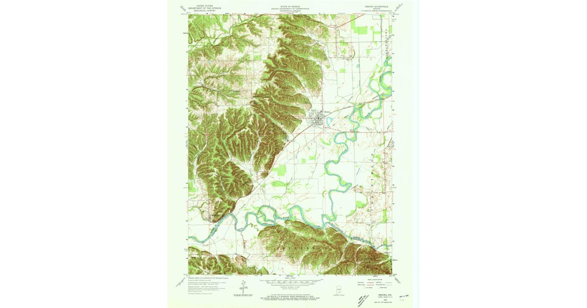 1959 Map of Medora, IN — High-Res | Pastmaps