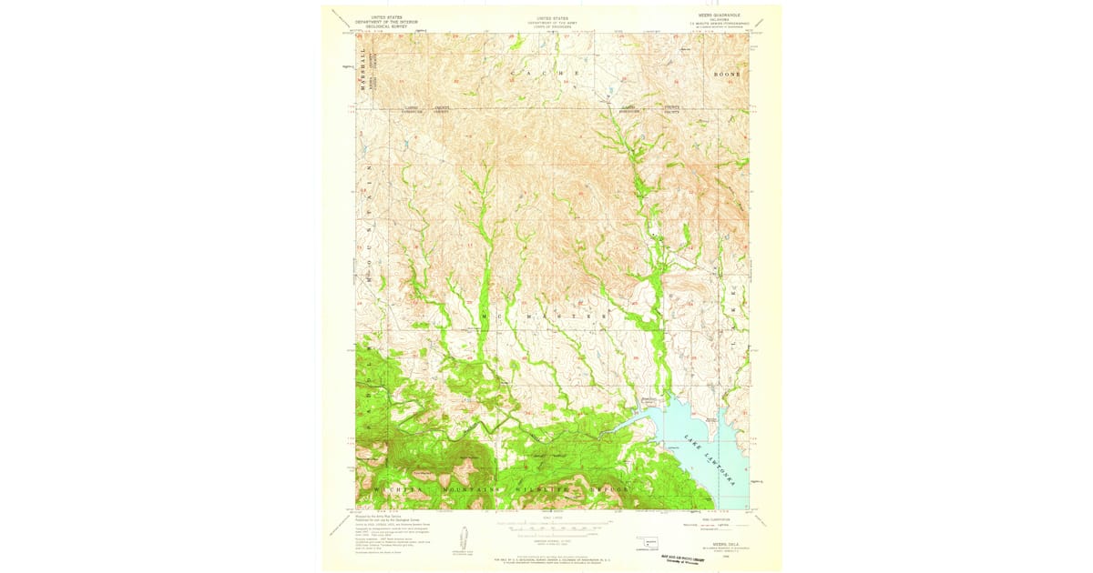 1956 Map of Meers, Comanche County, OK — High-Res | Pastmaps