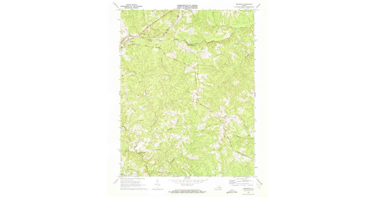 1968 Map of Meherrin, Lunenburg County, VA — High-Res | Pastmaps