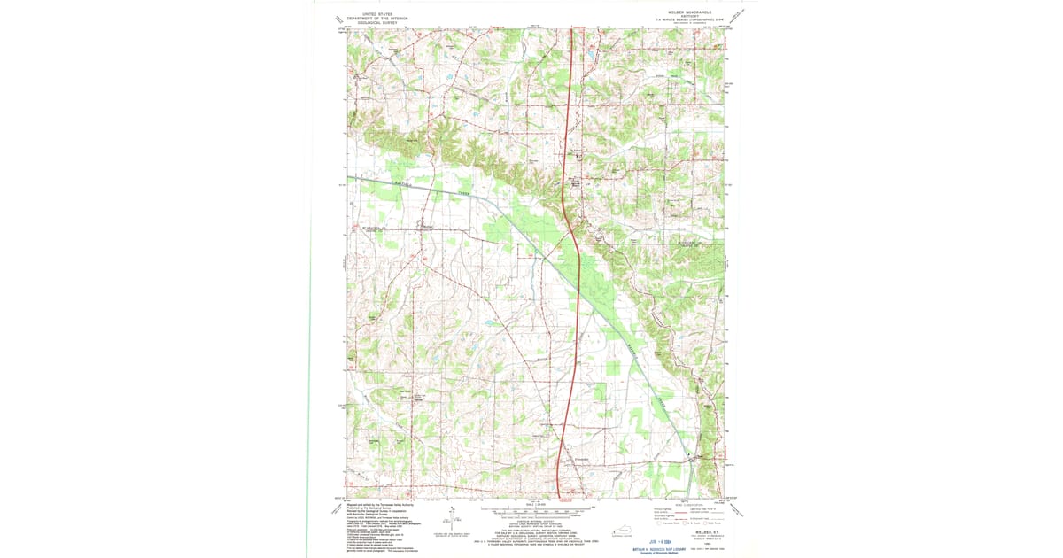 1982 Map of Melber, Graves County, KY — High-Res | Pastmaps