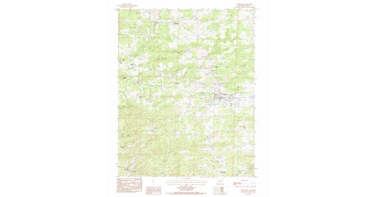 1984 Map of Melbourne, AR — High-Res | Pastmaps