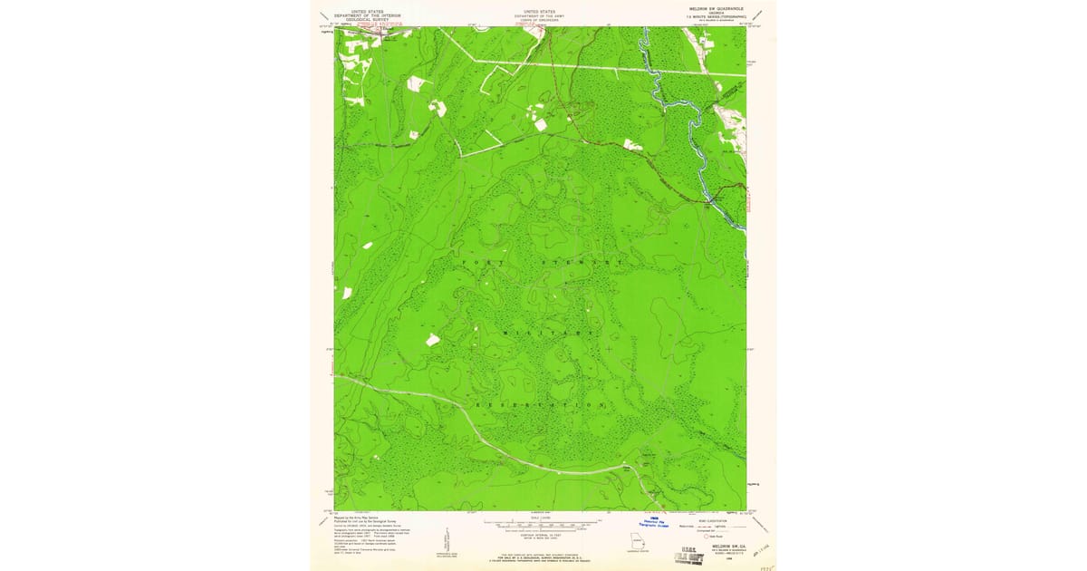1958 Map of Meldrim SW, Bryan County, GA — High-Res | Pastmaps