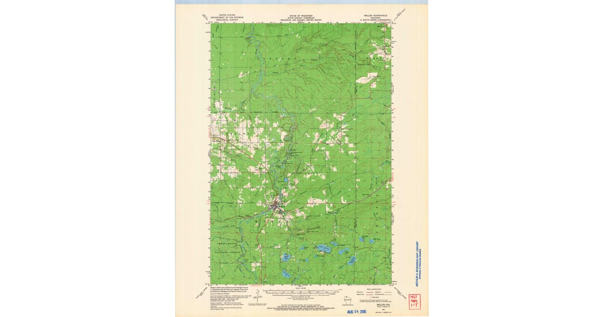 1967 Map of Mellen, WI — High-Res | Pastmaps